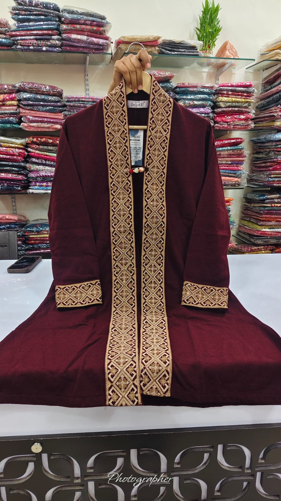 Pure kinted fully embroidered shrug (Z4) – Attire By Ayaana