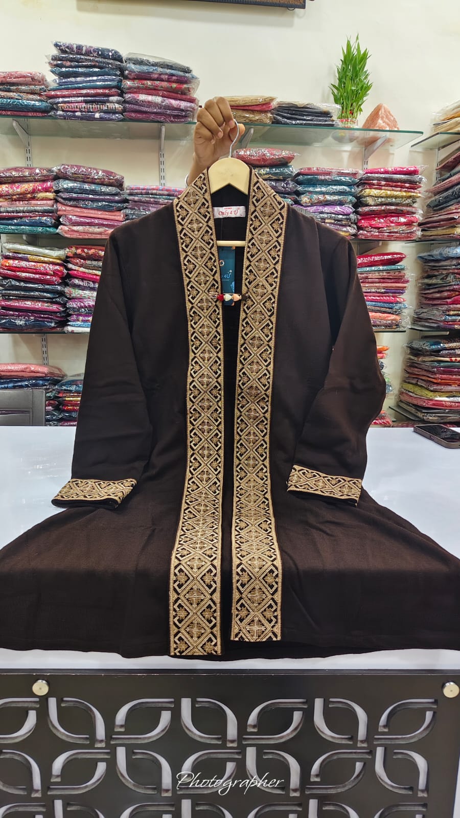 Pure kinted fully embroidered shrug (Z2) – Attire By Ayaana