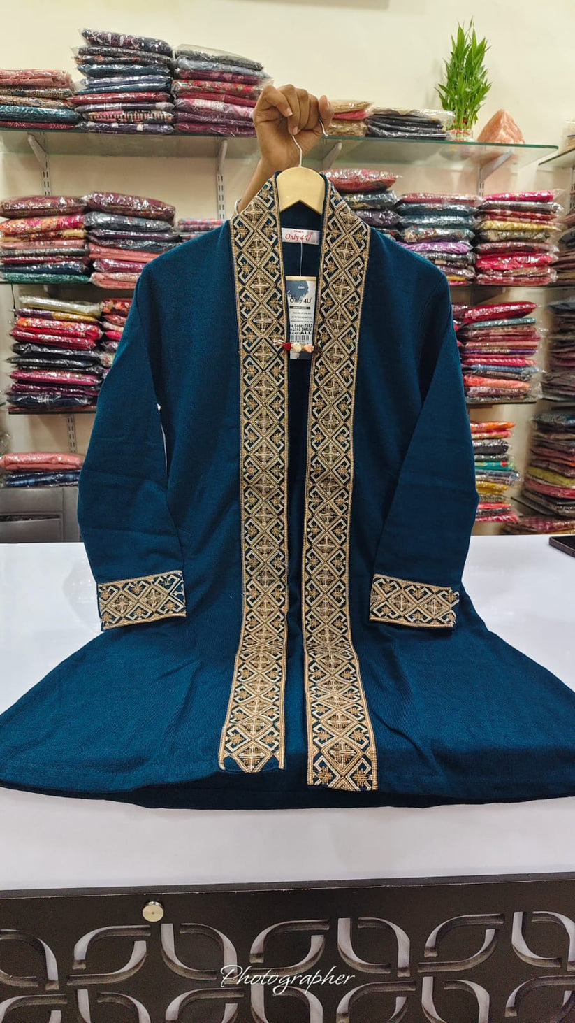 Pure kinted fully embroidered shrug (Z1) – Attire By Ayaana