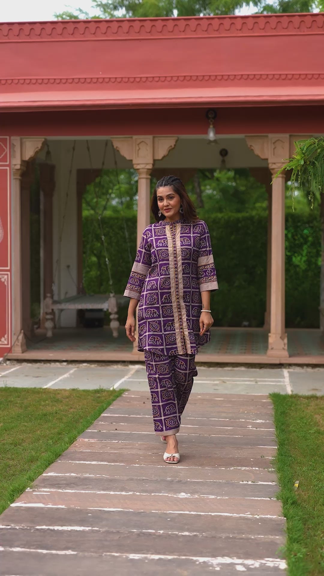 Purple ghad chola pure cotton stylish two piece cordset (A998) – Attire ...